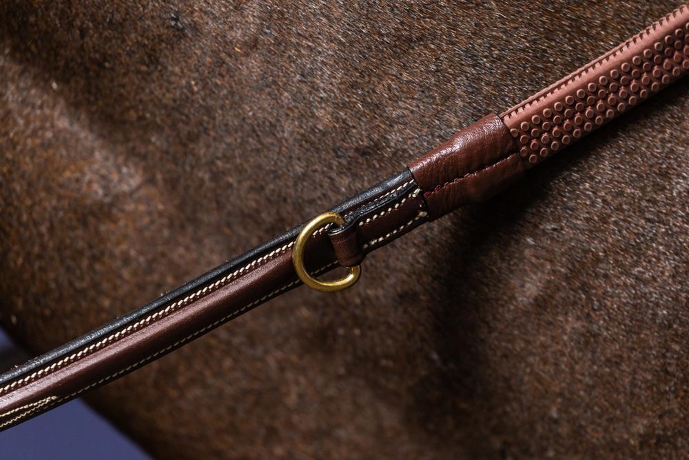 1/2" Howlett Rubber Reins With 7 Leather Loops | Dy'on