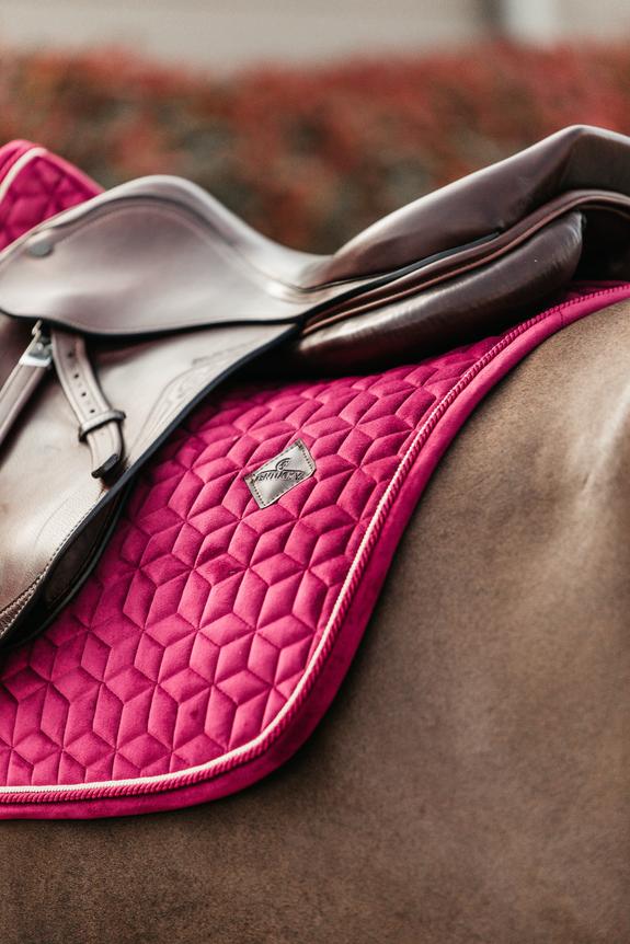 Saddle Pad velvet jumping fuchsia | FULL | Fuchsia | 42579-16-SJ | Kentucky